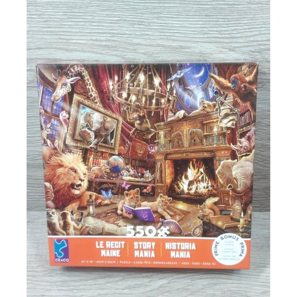 ceaco | Toys | Ceaco Puzzle Story Mania Lions Wild Animals In A Library ...